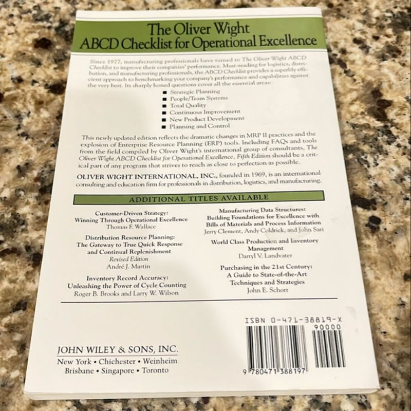 The Oliver Wight ABCD Checklist for Operational Excellence by Oliver ...