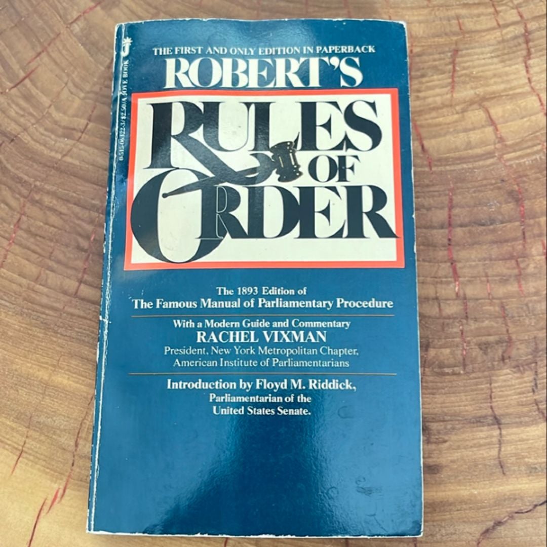 Robert's Rules of Order Newly Revised, 12th Edition by Henry M. Robert ...