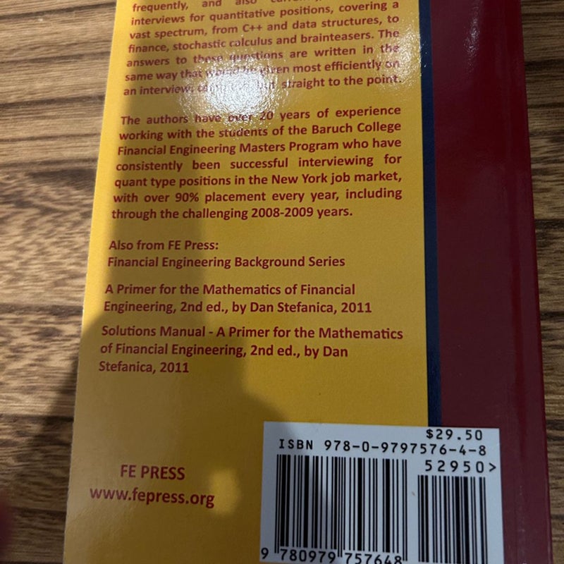 150 Most Frequently Asked Questions on Quant Interviews by Dan ...