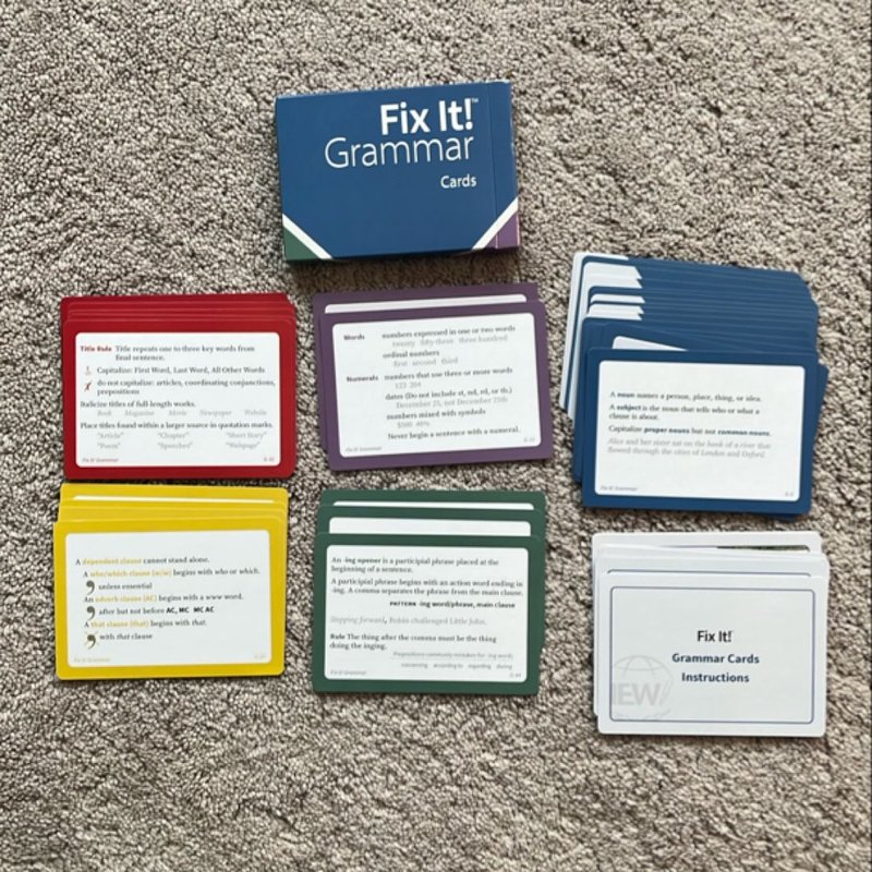 Fix It! Grammar Cards by Institute for Excellence in Writing