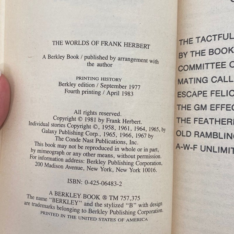 The worlds of frank herbert by Frank herbert, Paperback | Pangobooks