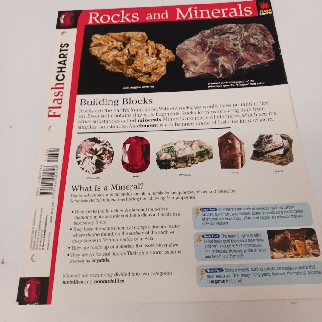 Spark Charts Flash Charts Rocks and Minerals by Flash Kids Editors