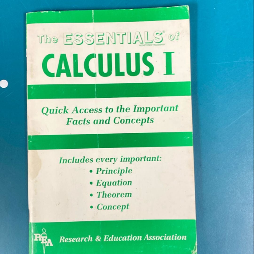 Calculus I Essentials by Research and Education Association Editors