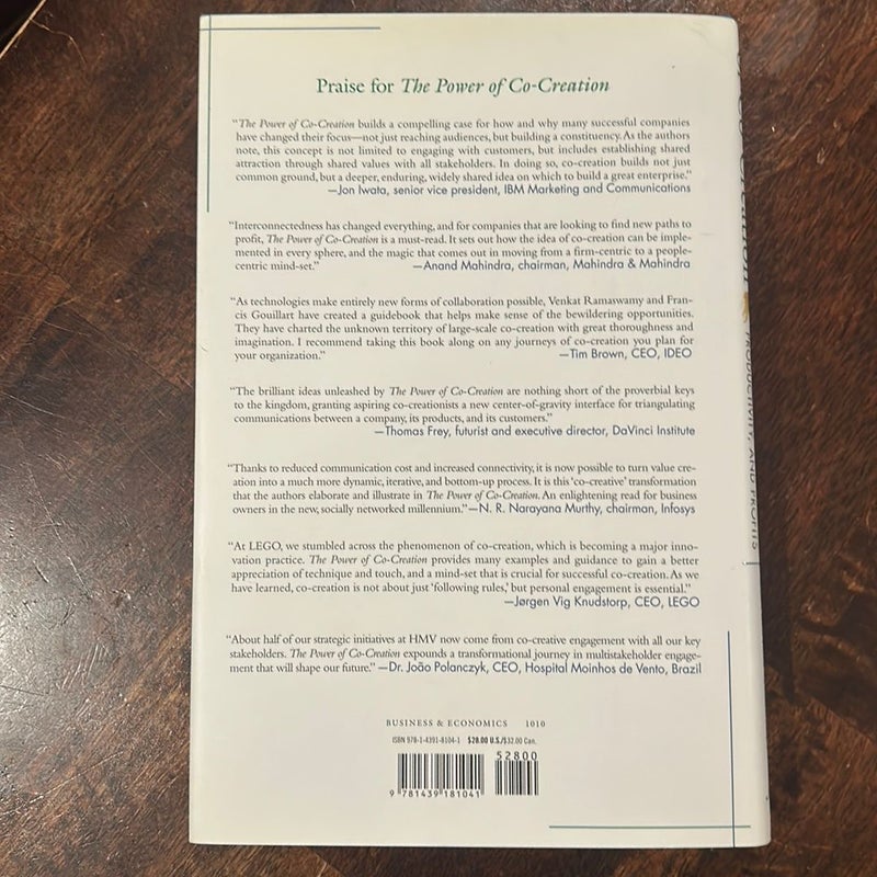 The Power of Co-Creation by Venkat Ramaswamy, Hardcover | Pangobooks
