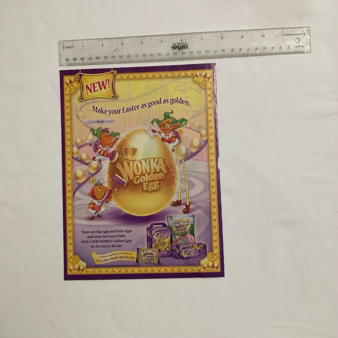 Willy Wonka Vintage “Wonka Golden Egg” (1) Page Magazine Ad by Willy ...