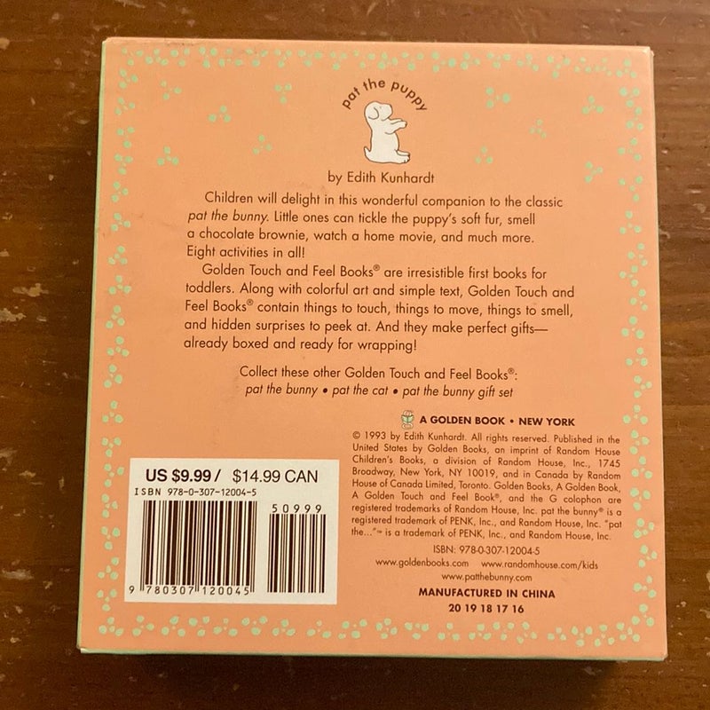 Pat the Puppy (Pat the Bunny) by Edith Kunhardt Davis, Paperback ...
