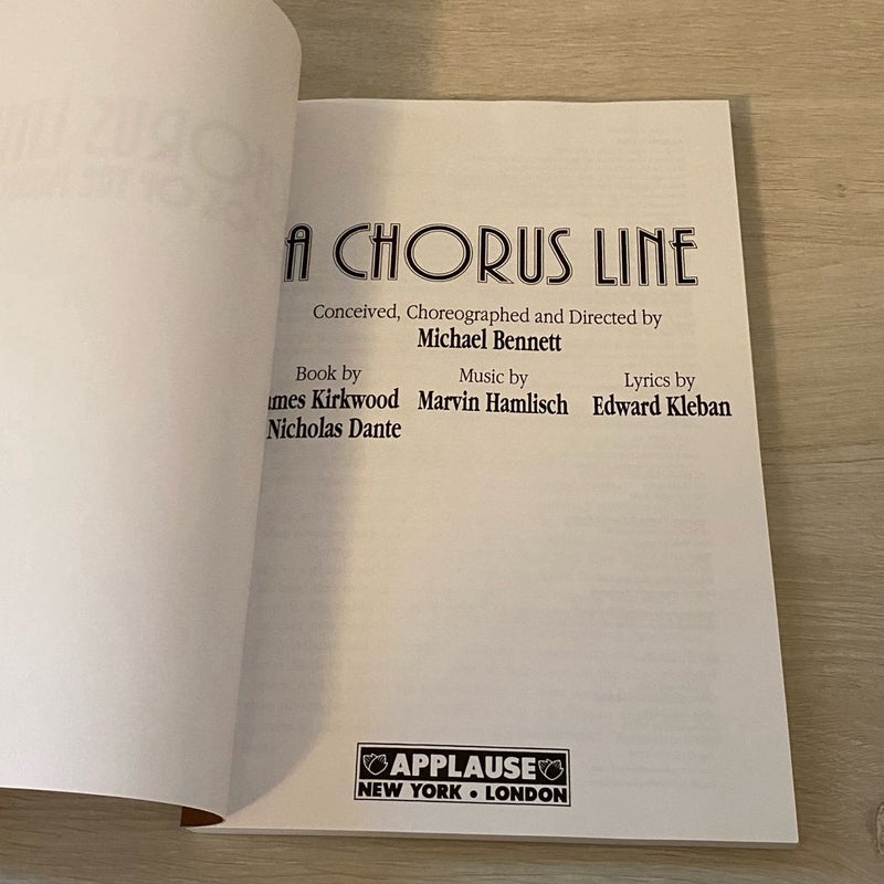 A Chorus Line by James Kirkwood, Nicholas Dante, Marvin Hamlish, Edward ...