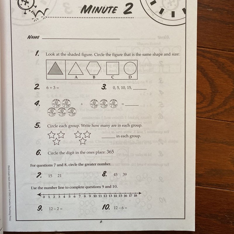 Math Minutes Grade 3 by Alaska Hults