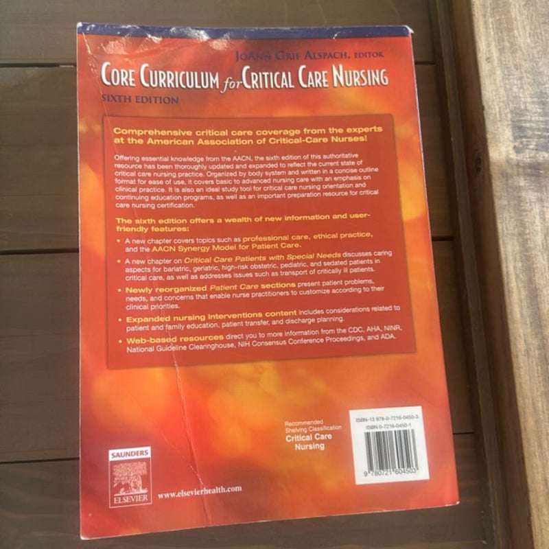 Core Curriculum for Critical Care Nursing by AACN