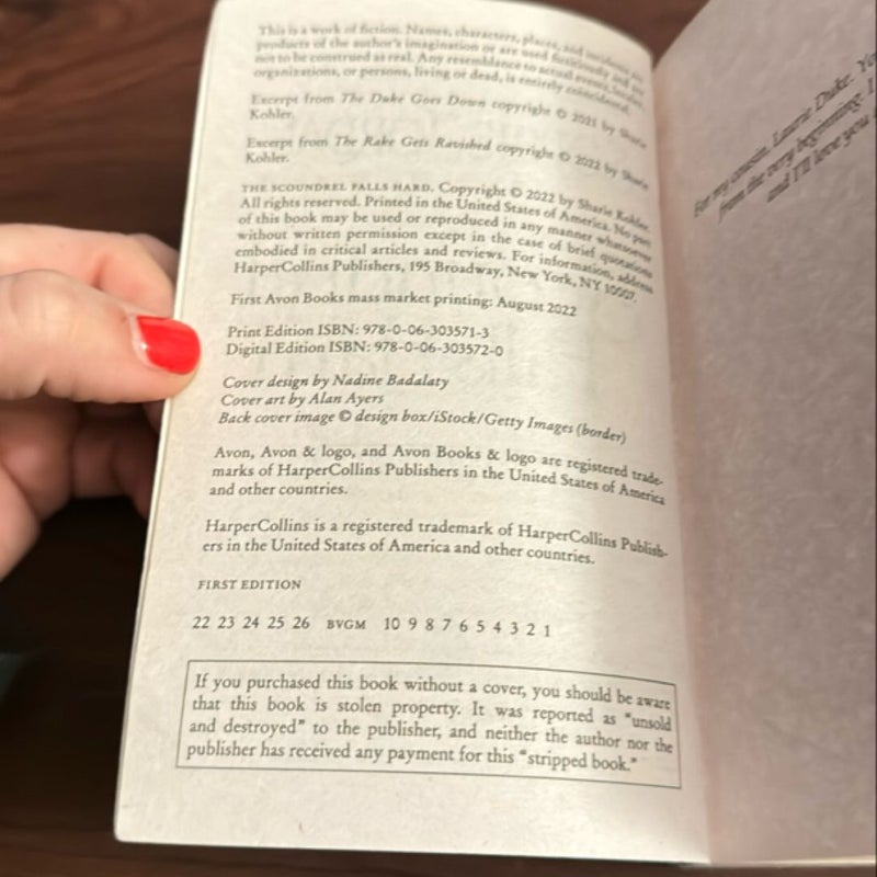 The Scoundrel Falls Hard by Sophie Jordan