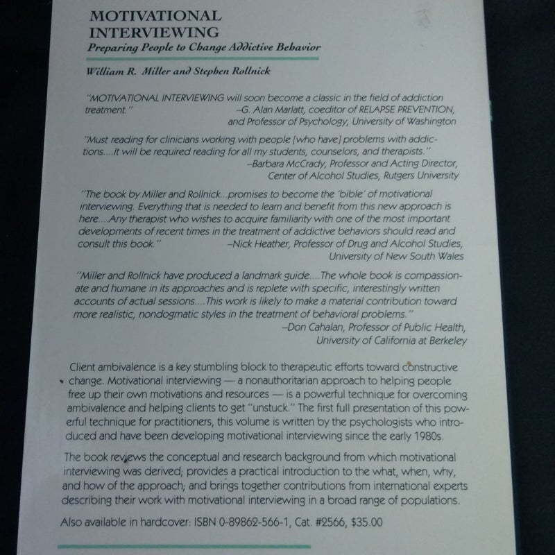 Motivational Interviewing by William R. Miller, Stephen Rollnick