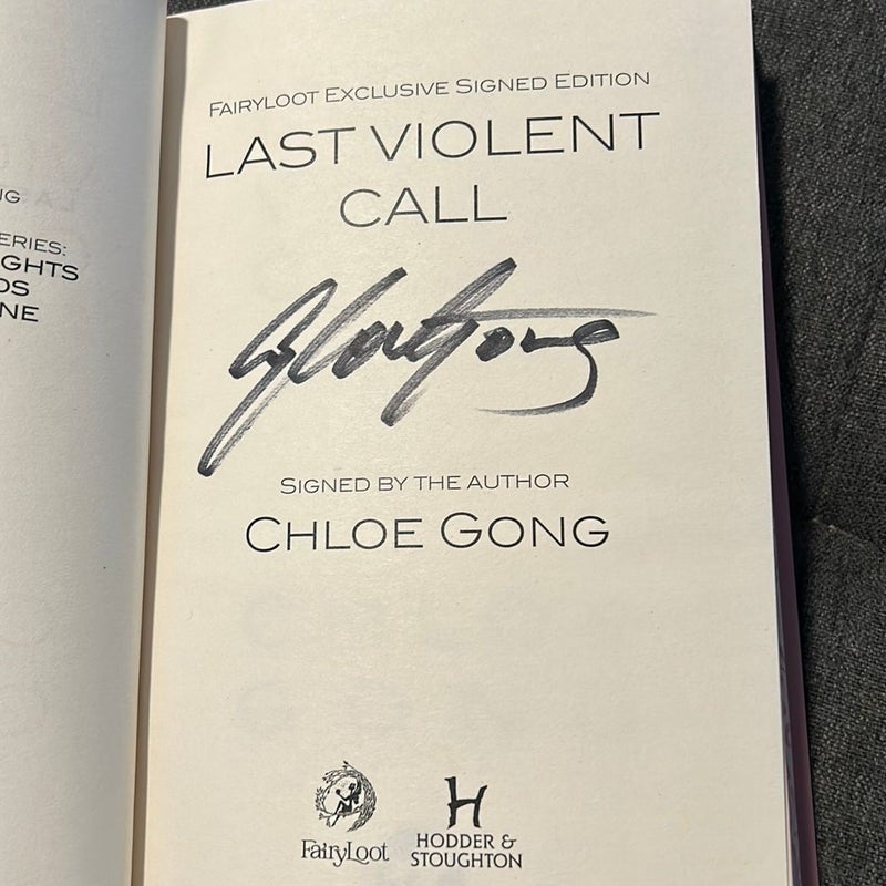 Last Violent Call Fairyloot by Chloe Gong, Hardcover | Pangobooks