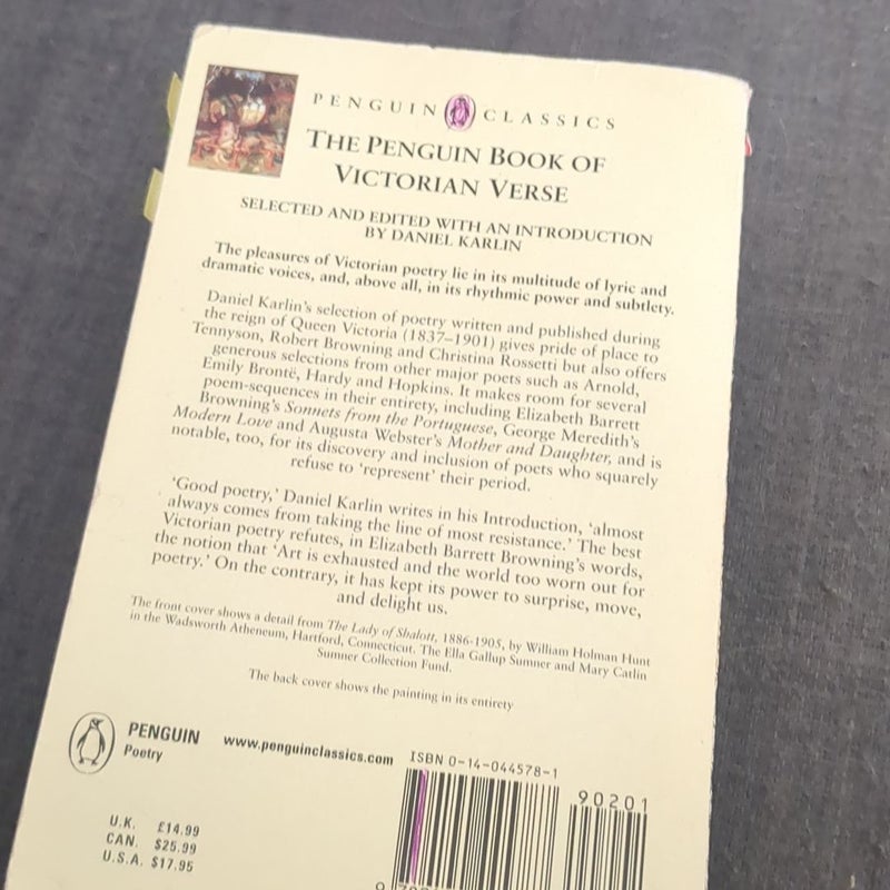 The Penguin Book of Victorian Verse by Daniel Karlin, Paperback ...
