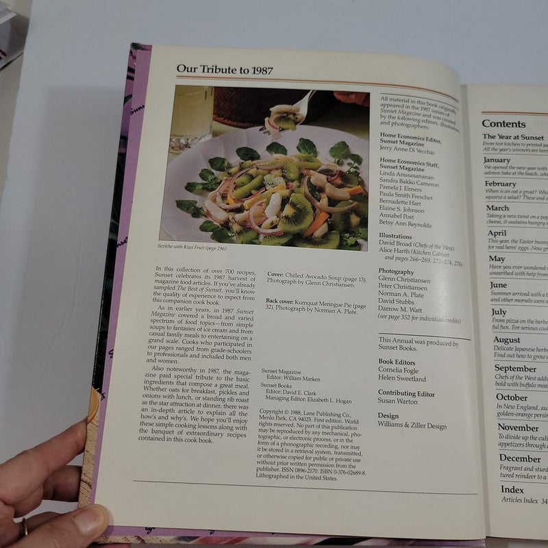 Recipe Annual, 1988 by Sunset Publishing Staff, Hardcover | Pangobooks