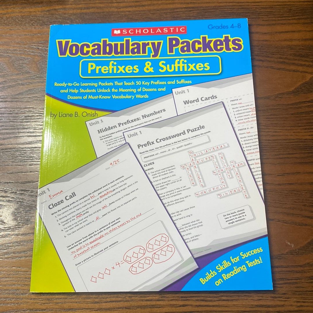 Vocabulary Packets: Prefixes and Suffixes by Liane Onish