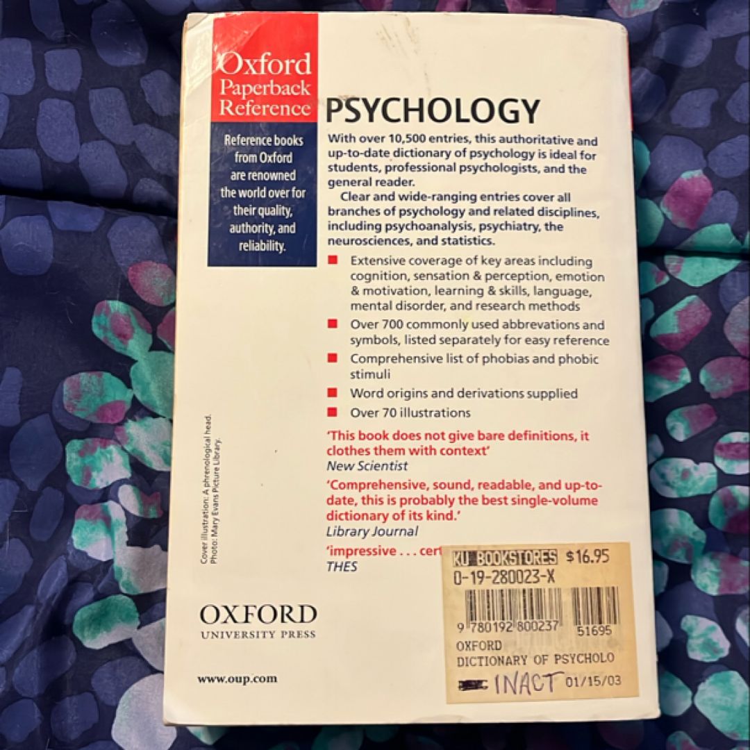 A Dictionary of Psychology by Andrew M. Colman