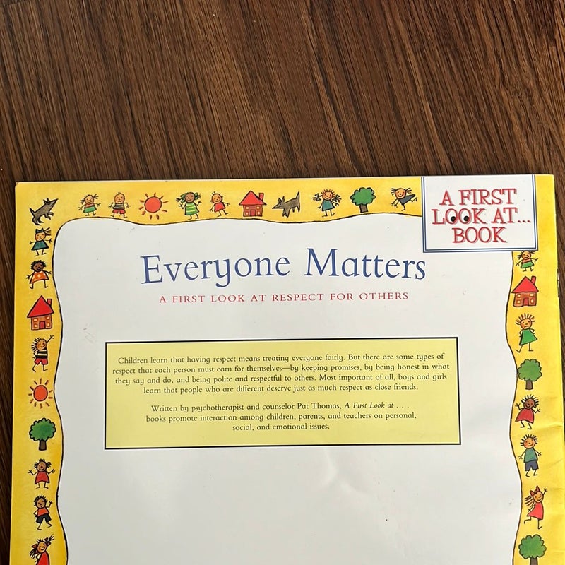Everyone Matters by Pat Thomas, Paperback | Pangobooks