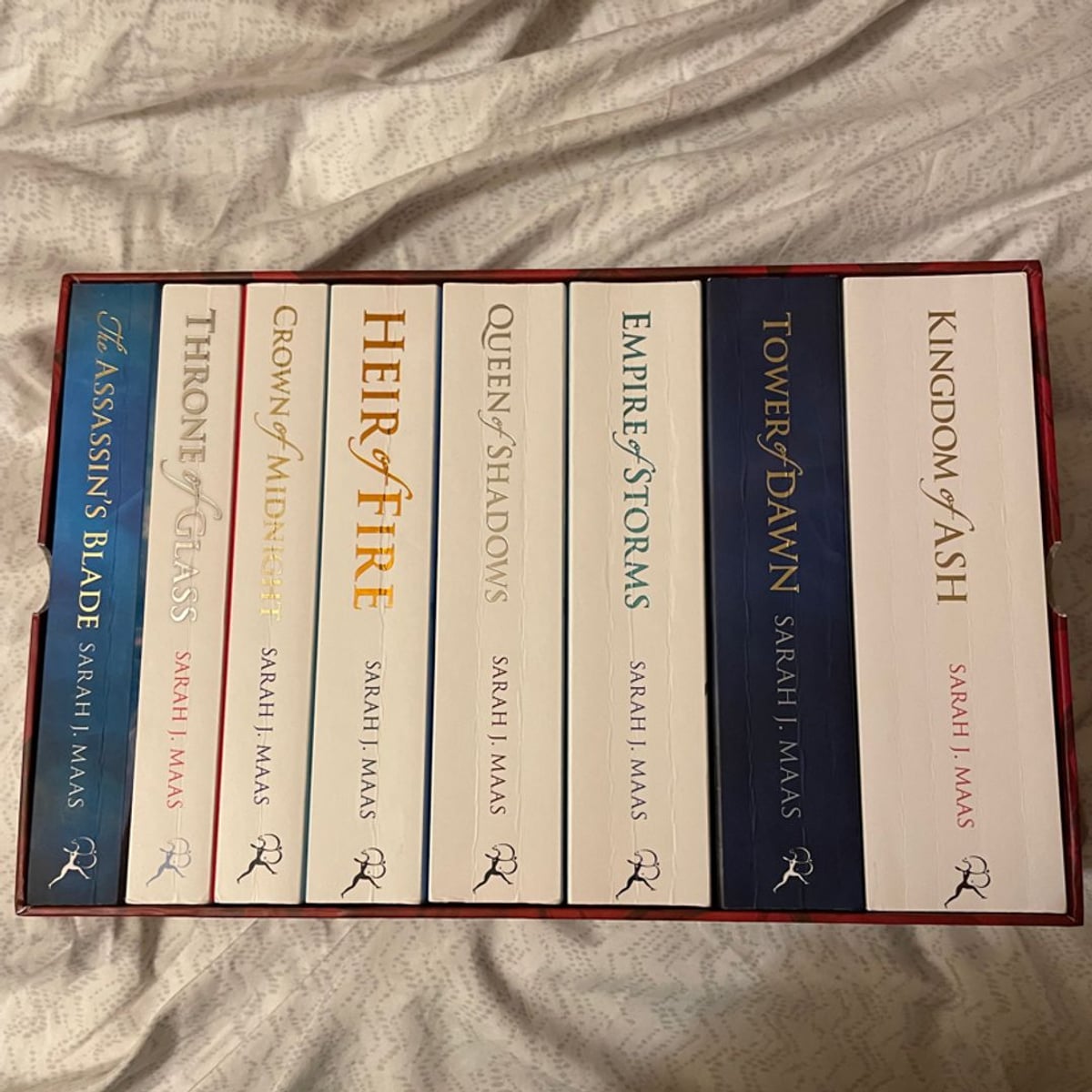 OUT OF PRINT Throne of Glass Box Set UK white editions by Sarah J Maas ...