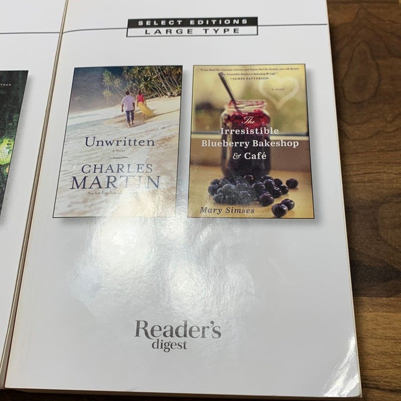 Lot of Four- Large Print, Select Editions, Readers Digest, 2 Novels Per ...