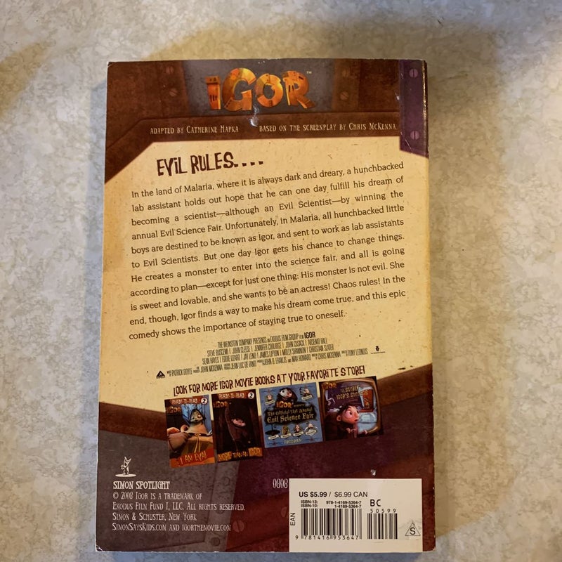 Igor Movie Novelization by Catherine Hapka, Paperback | Pango Books