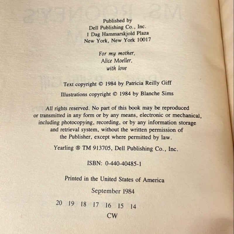 The Beast in Ms. Rooney's Room by Patricia Reilly Giff