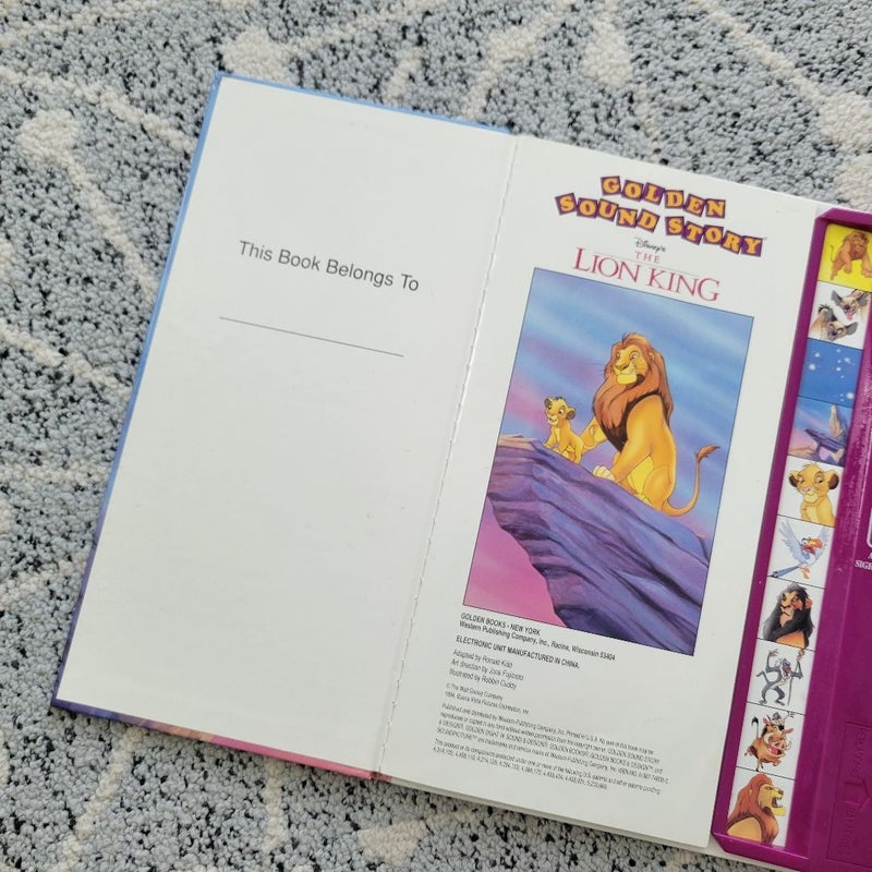 Golden Books Golden Sound Story Disney's The Lion King by Adapted by ...