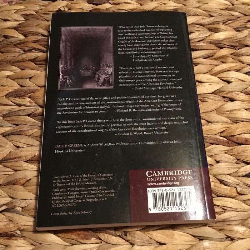 The Constitutional Origins of the American Revolution by Jack P. Greene
