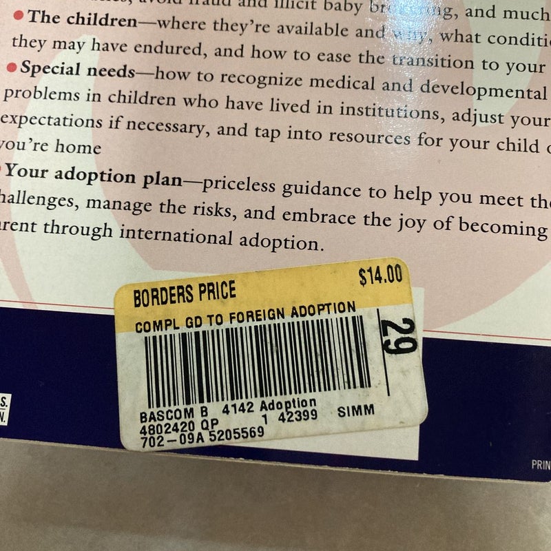 The Complete Guide to Foreign Adoption by Barbara B. Bascom, Carole A ...