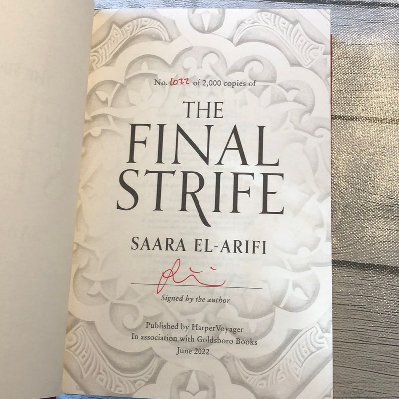 The Final Strife by Saara El-Arifi, Hardcover | Pangobooks