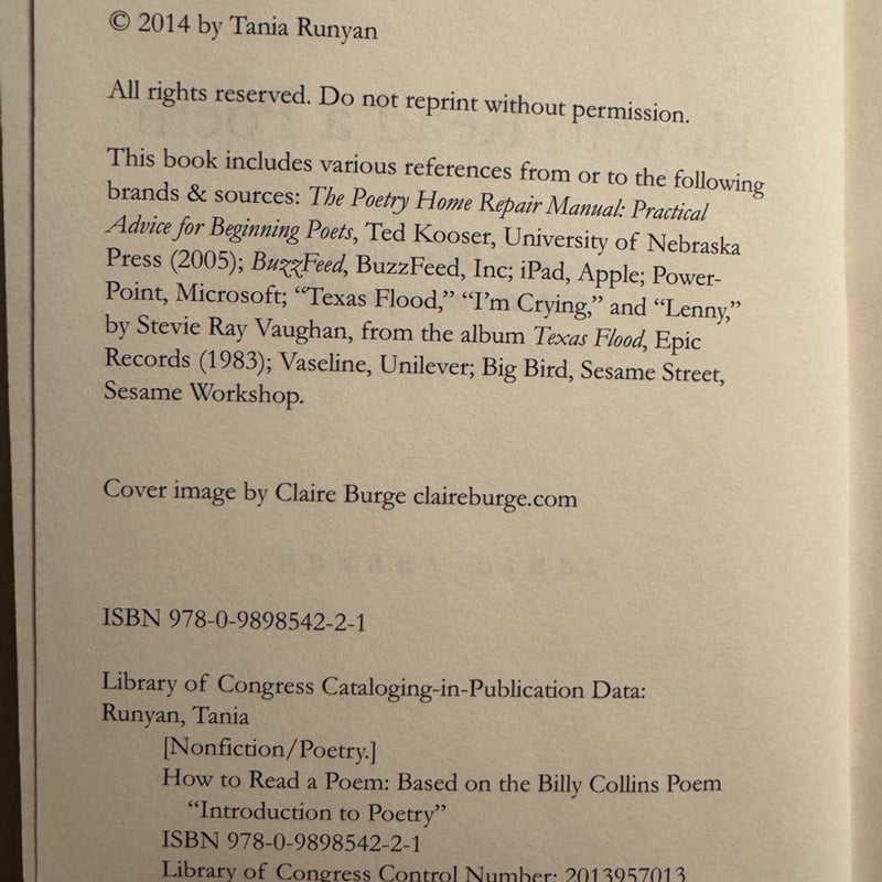 How to Read a Poem by Tania Runyan, Barbara Crooker, Maureen E. Doallas