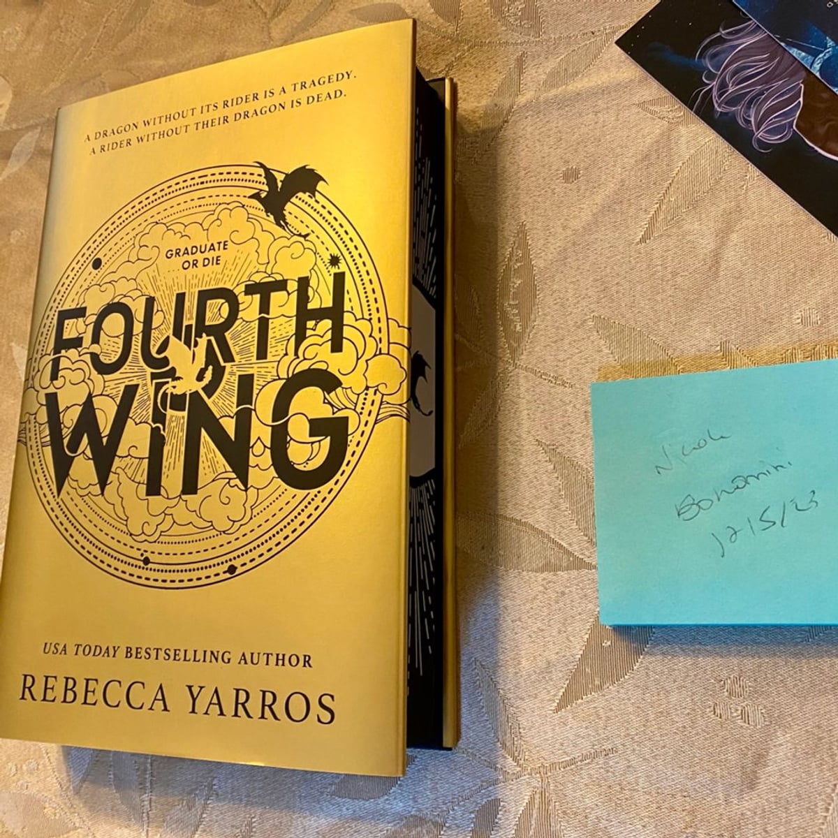Fourth Wing Fairyloot signed by Rebecca Yarros, Hardcover | Pangobooks