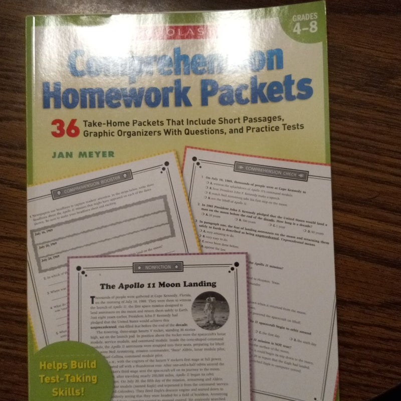 Comprehension Homework Packets by Jan Meyer