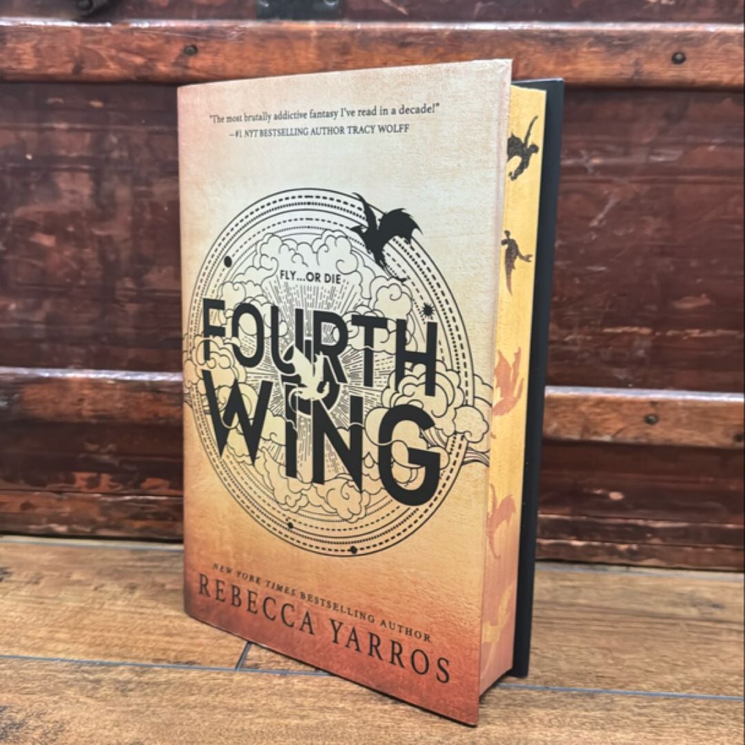 Fourth Wing with Customized Sprayed Edges by Rebecca Yarros, Hardcover ...