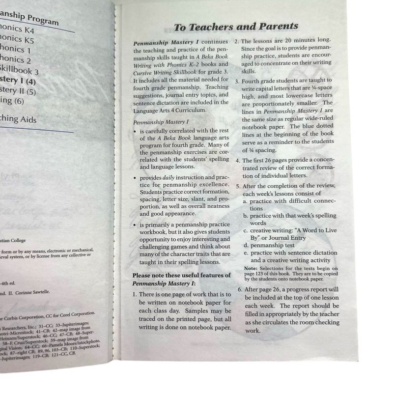 Abeka 4th Grade Penmanship Mastery 1 by A Beka Book , Paperback ...