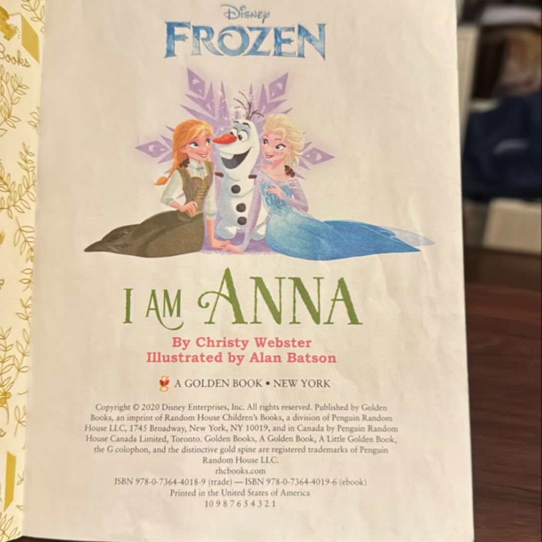I Am Anna (Disney Frozen) by Christy Webster