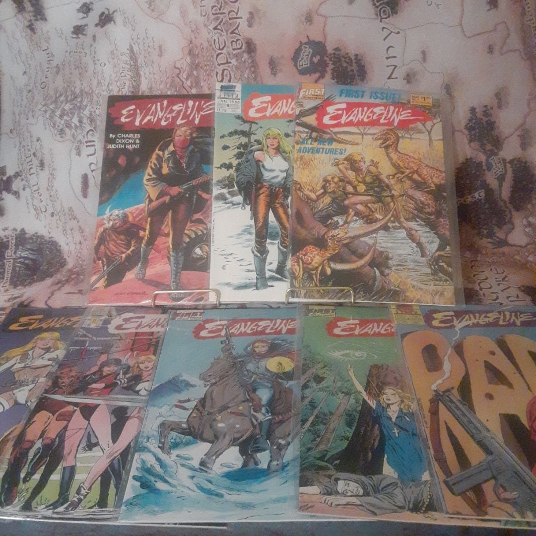 Evangeline comic book lot 1-5,10,11 Chuck Dixon 1988 by Chuck Dixon ...