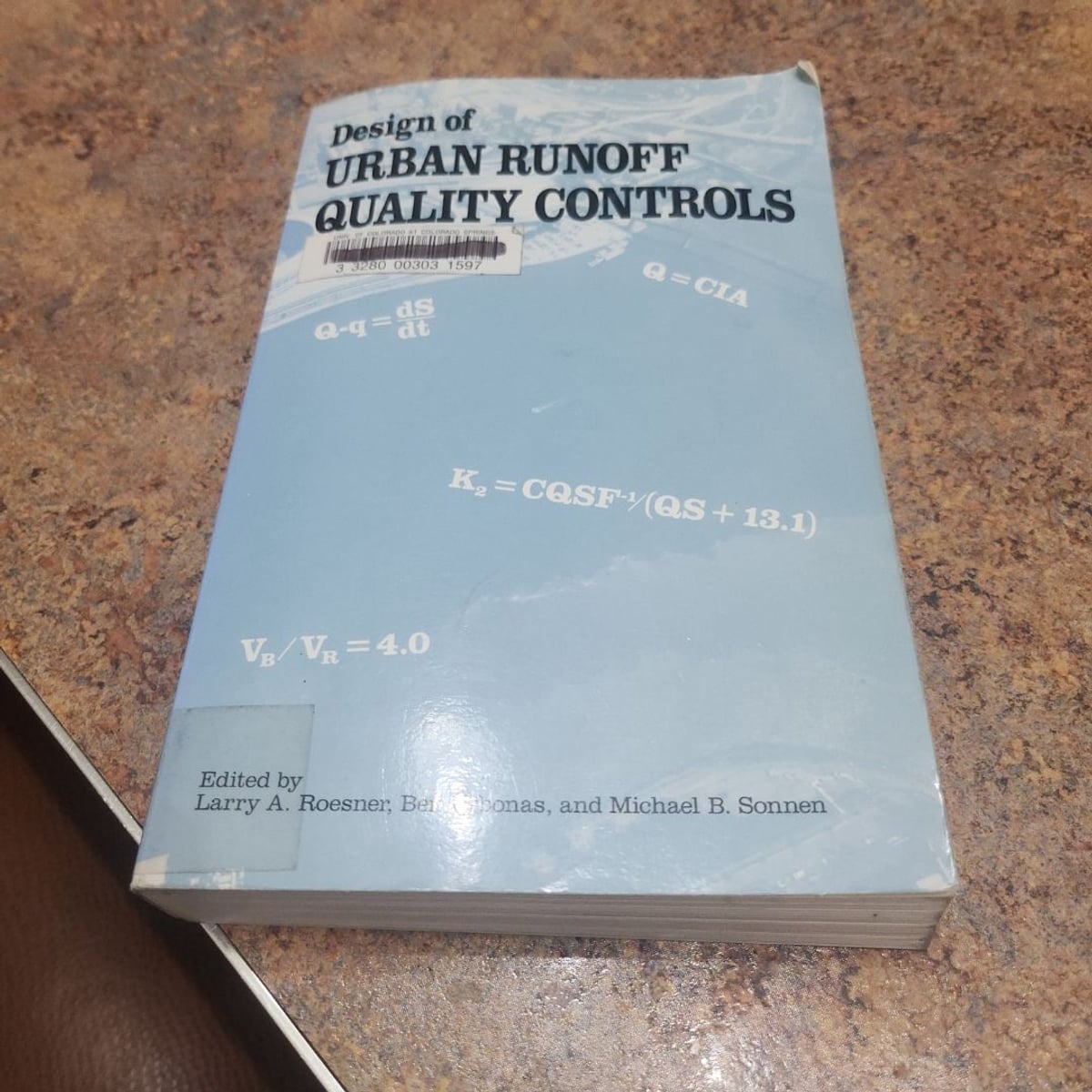 Design of Urban Runoff Quality Controls by Larry A. Roesner, Ben ...