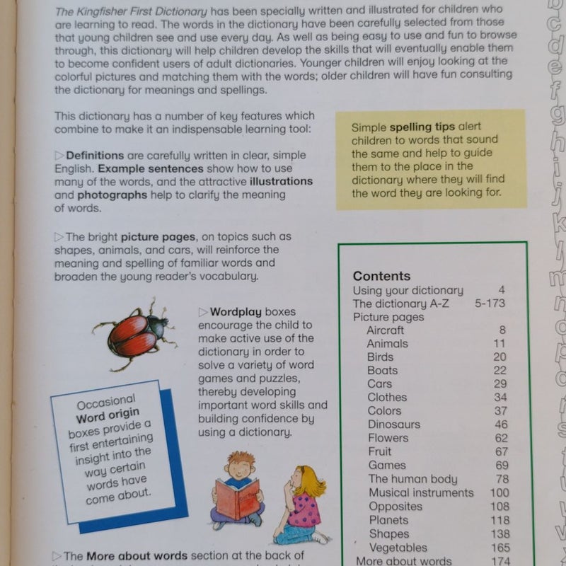 The Kingfisher First Dictionary by Nick Goodal, Hardcover | Pangobooks