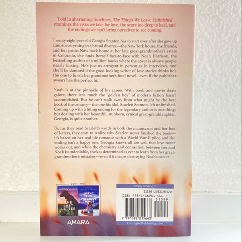 The Things We Leave Unfinished by Rebecca Yarros