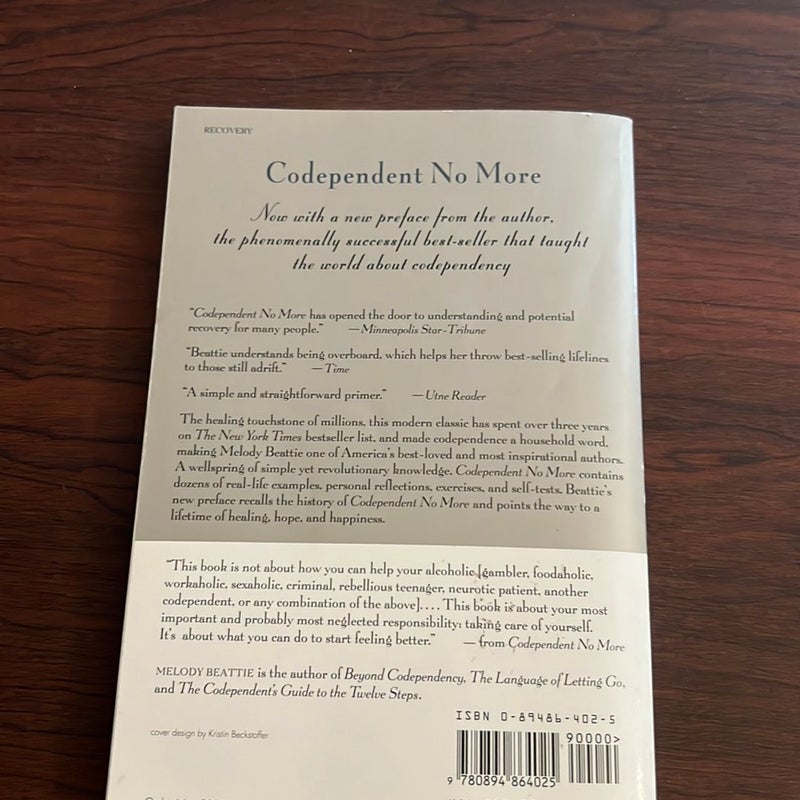 Codependent No More by Melody Beattie