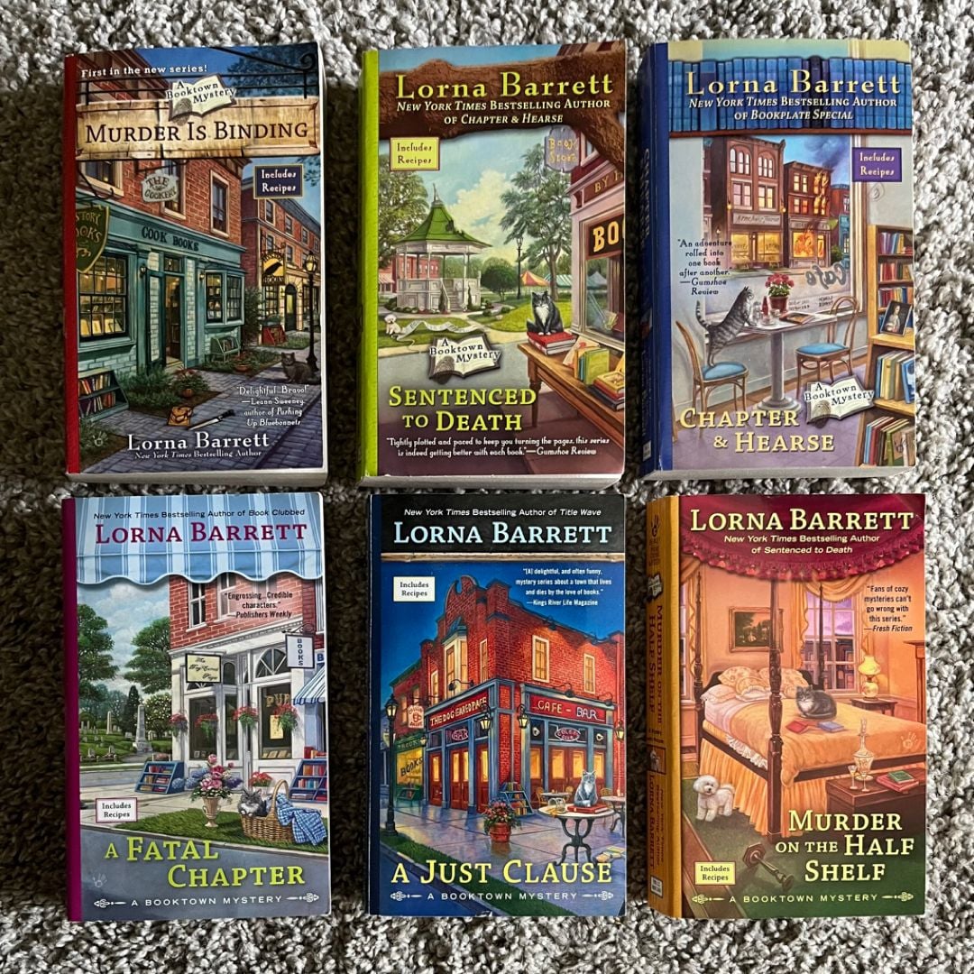 Lorna Barrett booktown mysteries books lot series domestic recipes ...