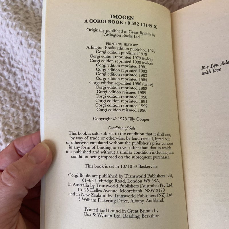 Imogen by Jilly Cooper