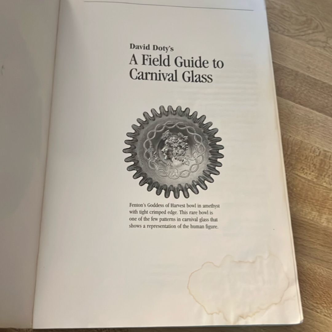 A Field Guide to Carnival Glass by David Doty