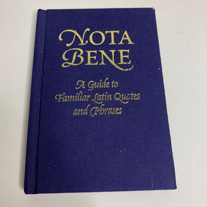 Nota Bene by Unknown, Hardcover | Pangobooks