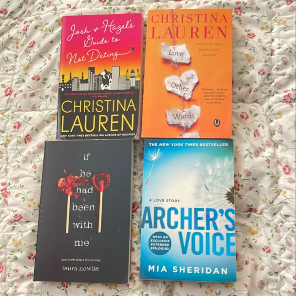 Romance book bundle by Christina Lauren, Laura nowlin, Mia Sheridan ...