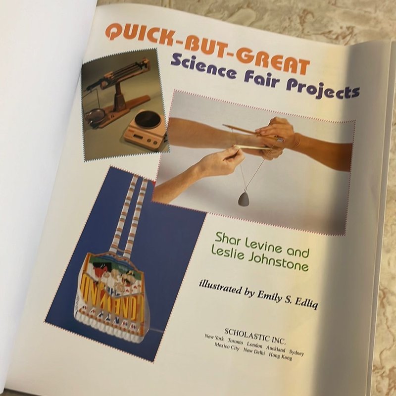 Quick-but-Great Science Fair Projects by Shar Levine, Paperback ...