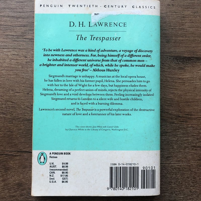 The Trespasser by David Herbert Lawrence, Paperback | Pangobooks