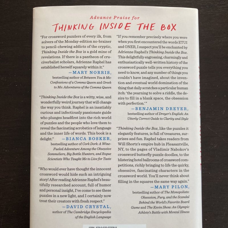 Thinking Inside the Box by Adrienne Raphel, Hardcover | Pangobooks