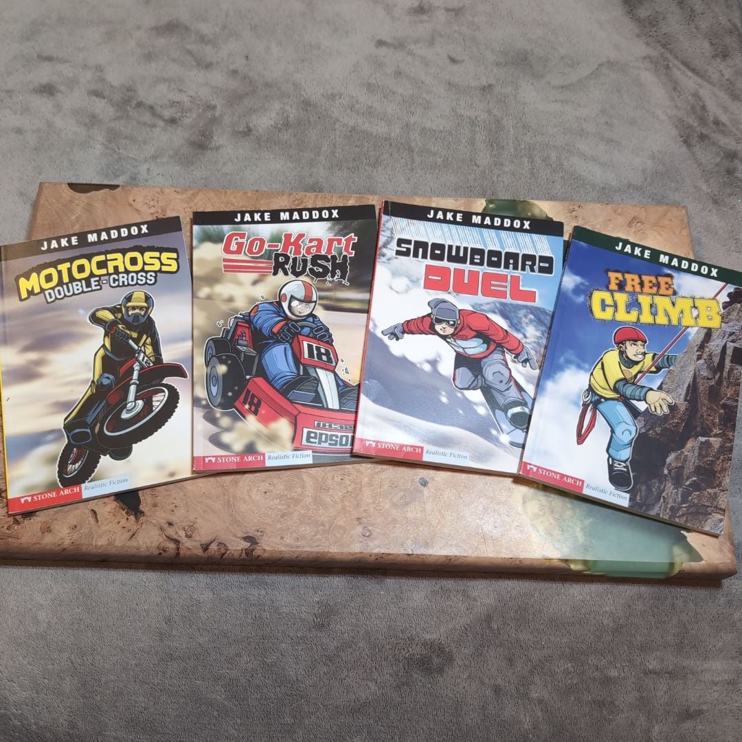 Jake Maddox Extreme Sports Impact Book bundle: Free Climb, Motocross ...