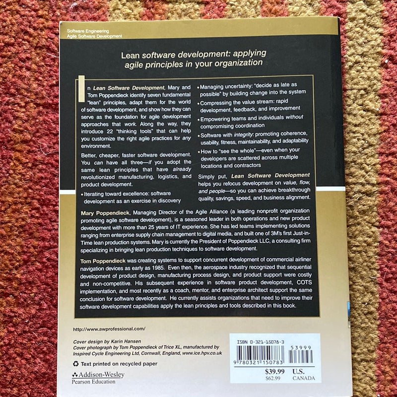 Lean Software Development by Mary Poppendieck, Tom Poppendieck Lean Software Development by Mary Poppendieck, Tom Poppendieck